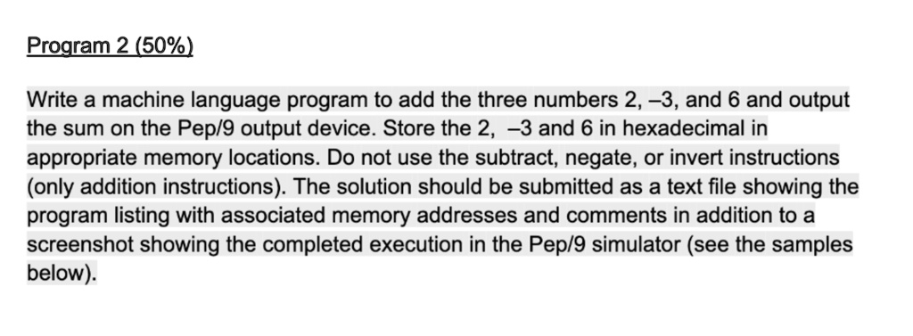 Text Machine Language Program 2 50 Write A Machine Language Program To Add The Three Numbers
