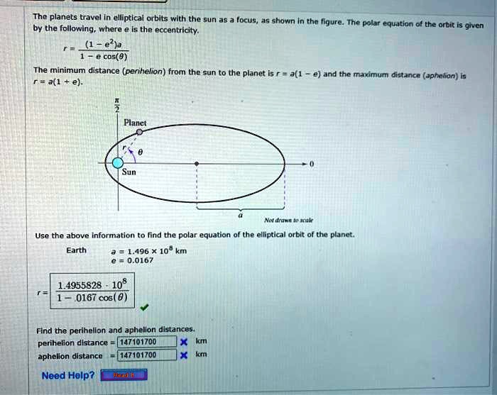 SOLVED:The planets travel In elliptical orbits with the sun as a focus ...