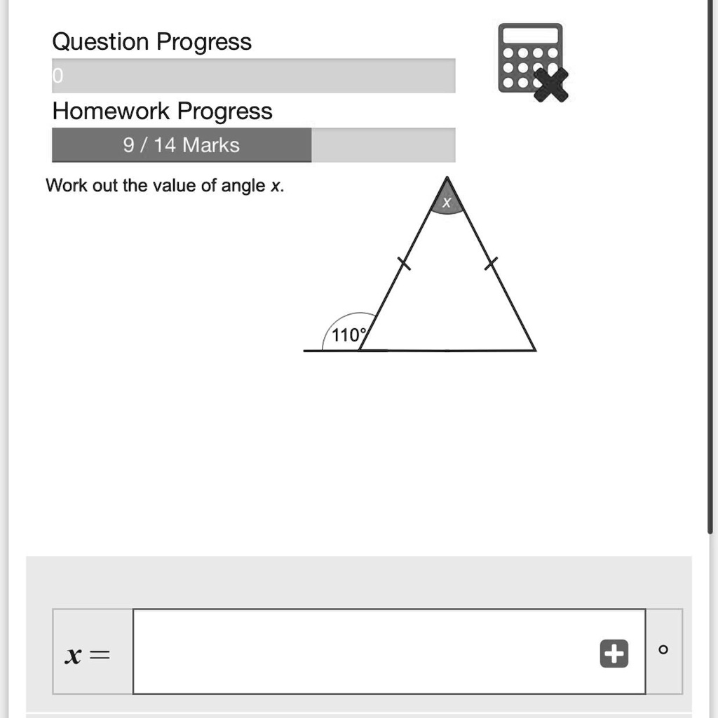 work out the value of angle x mathswatch question progress homework progress 9 14 marks work out ...