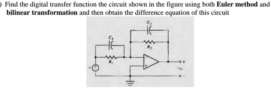 Solved Find The Digital Transfer Function The Circuit Shown In The