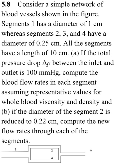 58 consider a simple network of blood biofluid mechanics please help 58 ...
