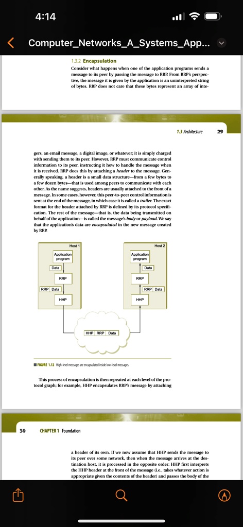 explain figure 11 computer networks a systems app 132 encapsulation consider what happens when ...