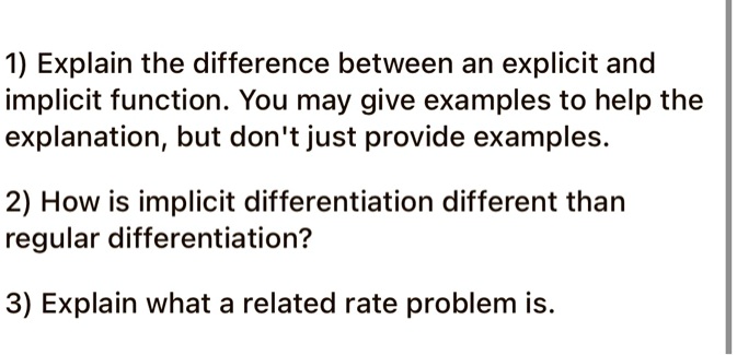 Implicit And Explicit Differentiation How To Do Implicit