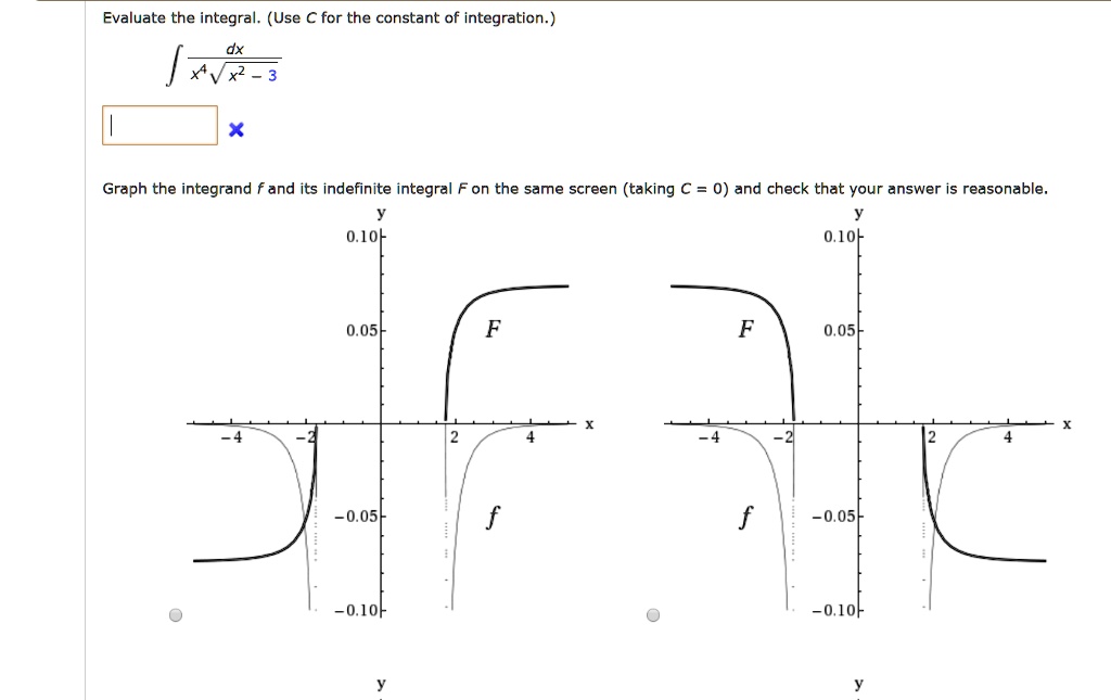 evaluate the integral use c for the constant of integration jxvx3 graph ...