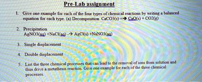 Solved Pre Lab Assignment Give One Example Fot Each Of The Four Types