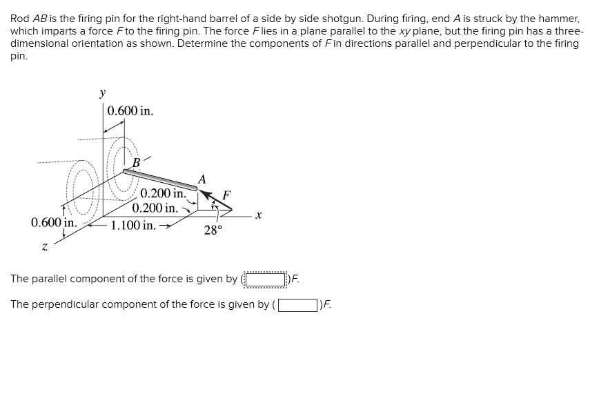 Rod AB is the firing pin for the right-hand barrel of a side by side ...