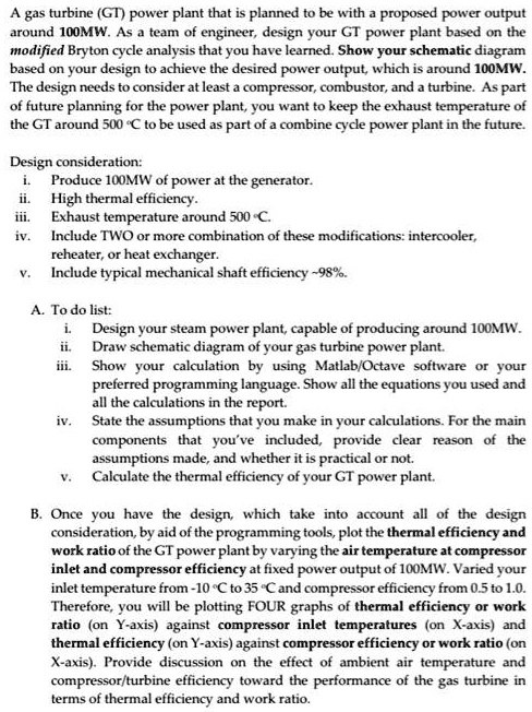 a gas turbine gt power plant that is planned to be with a proposed ...