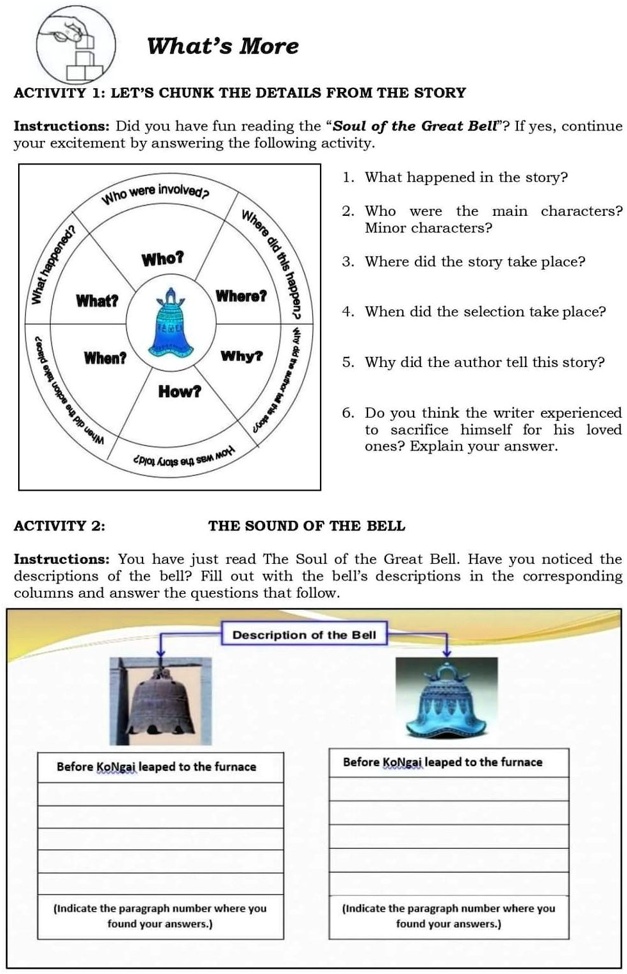 SOLVED: Pa help po, mahina ako sa eng ehh. What's More ACTIVITY I: LET ...