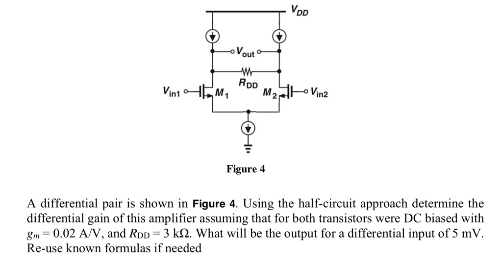 A differential pair is shown in Figure 4. Using the half-circuit ...
