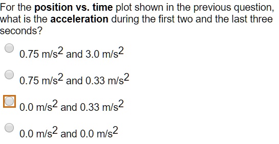 SOLVED:For the position vs. time plot shown in the previous question ...