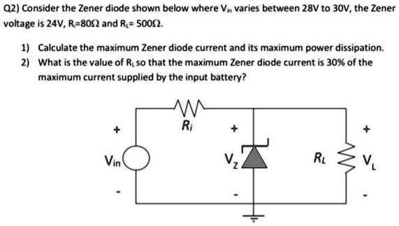 q2consider the zener diode shown below where vn varies between28v to ...