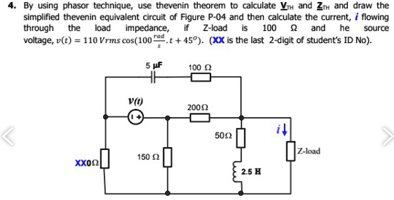 SOLVED: Last two digits are 17. By using phasor technique, use Thevenin's theorem to calculate V ...