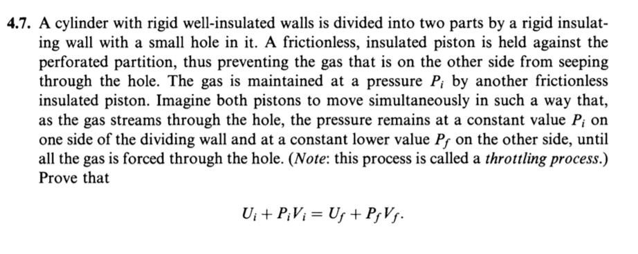 SOLVED: A cylinder with rigid, well-insulated walls is divided into two parts by a rigid ...