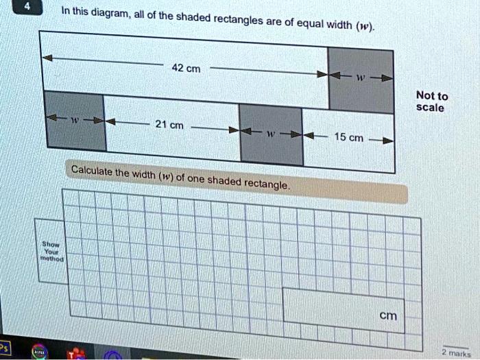 SOLVED: In this diagram, all of the shaded rectangles are of equal ...