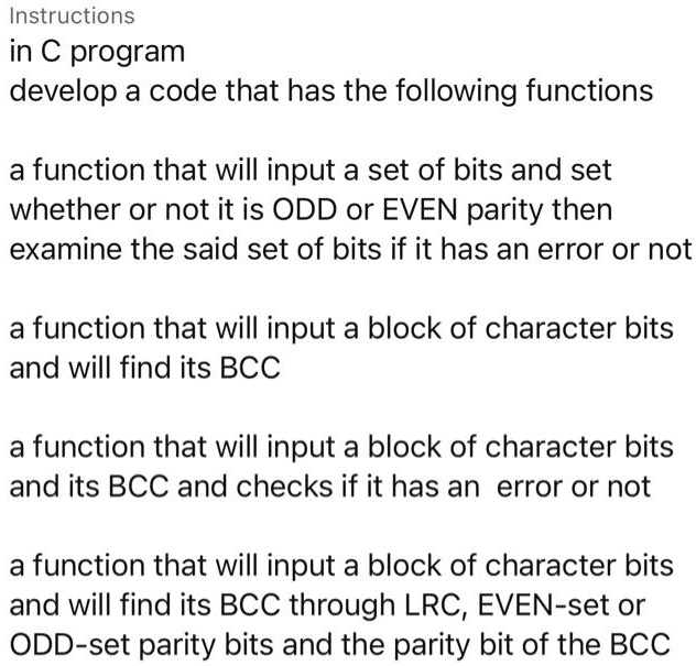 Video Solution 1 C Language Use C Language Only Instructions In C Program Develop A Code 
