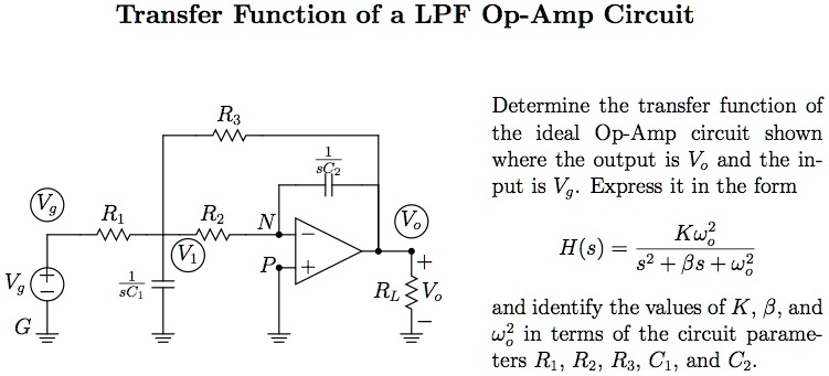VIDEO solution: Transfer Function of a LPF Op-Amp Circuit R3 WM ...