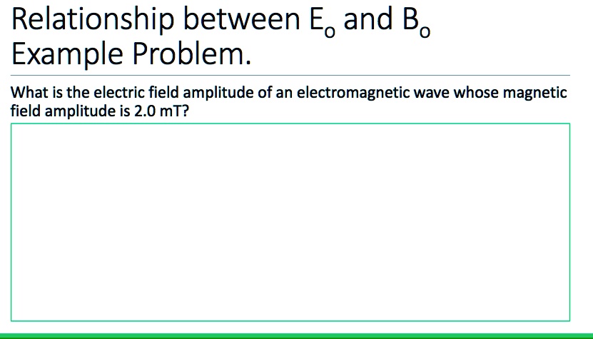 Solved Relationship Between Eo And Bo Example Problem What Is The
