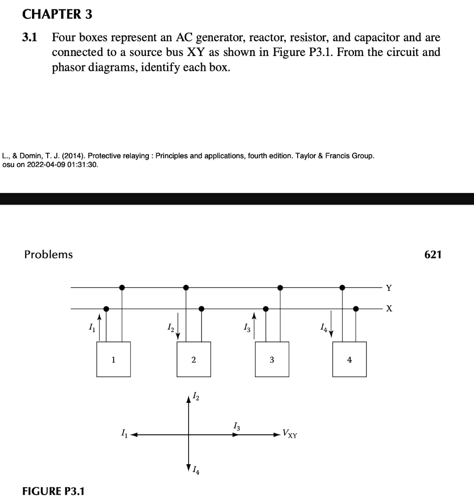 CHAPTER 3 3.1 Four boxes represent an AC generator; reactor; resistor ...