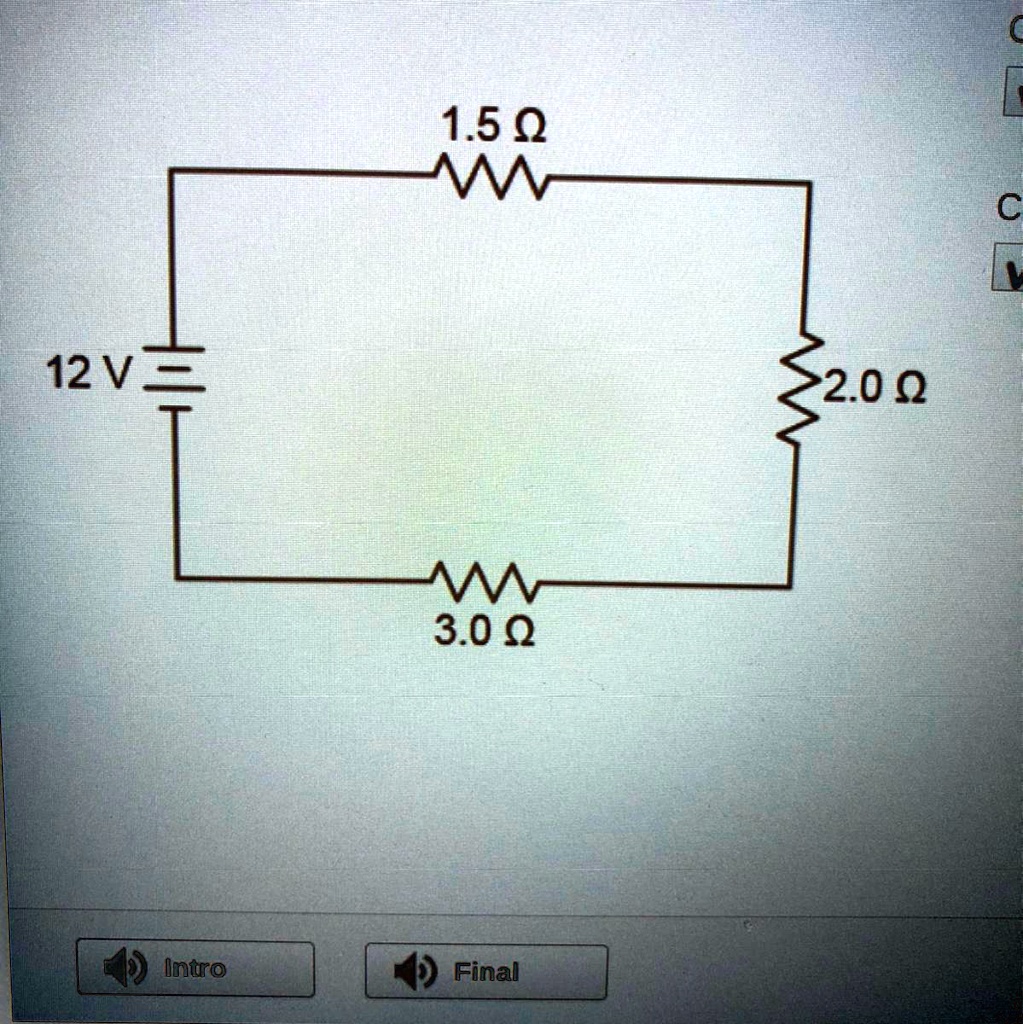 SOLVED: 'Calculate the current in the circuit shown. Calculate the voltage across the 3 resistor ...