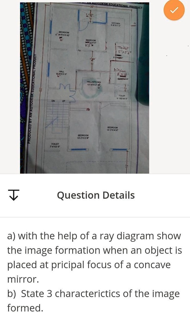 a) with the help of a ray diagram show the image formation when an ...