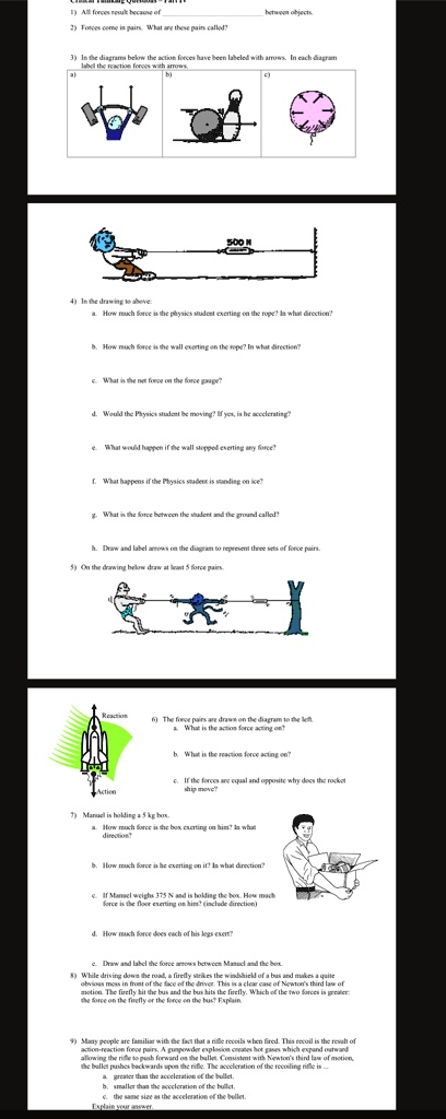 all forces result because of between objects forces come in pairs what ...