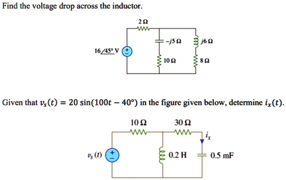 Find the voltage drop across the inductor. 2? www -j5 Ω j6...