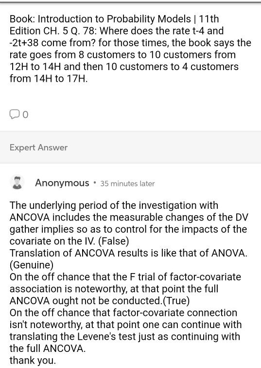 SOLVED: Book: Introduction to Probability Models 11th Edition CH: 5 Q. 78: Where does the rate t ...