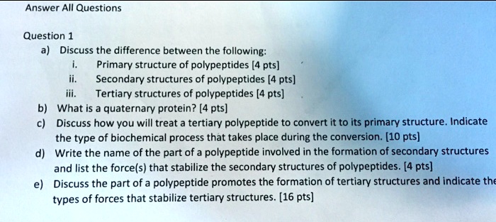 SOLVED: Answer AlI Questions Question Discuss the difference between the following: Primary ...