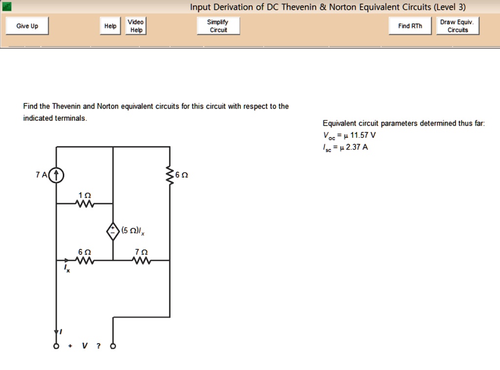 SOLVED: Please find the Thevenin and Norton equivalent circuits, please ...