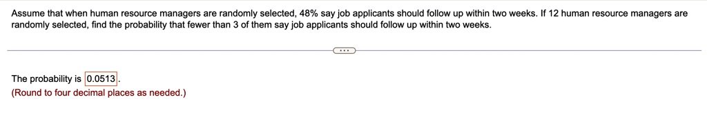 assume that when human resource managers are randomly selected 48 say ... assume that when human resource managers are randomly selected 48 say ...