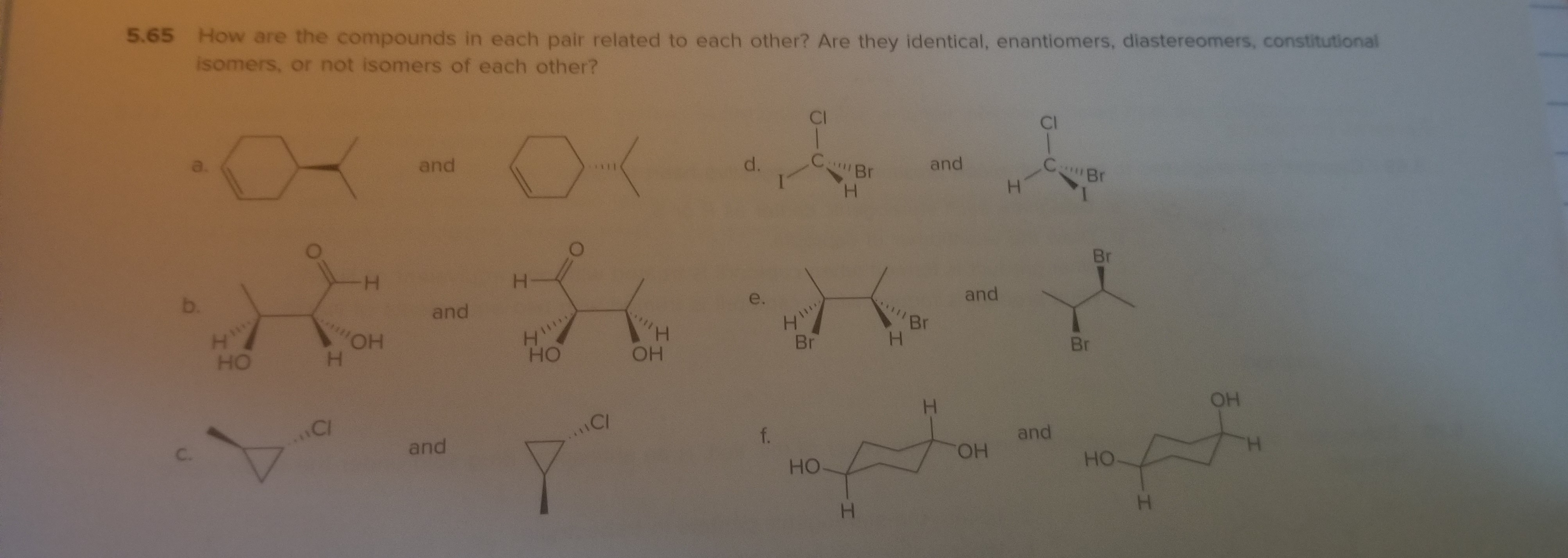 How are the compounds in each pair related to each other ? Are they ...