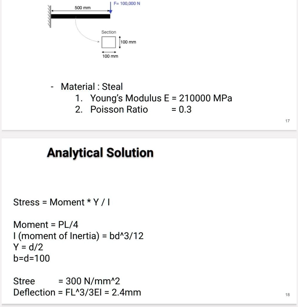 SOLVED: Show me how to get the same solution shown in Abaqus CAE ...