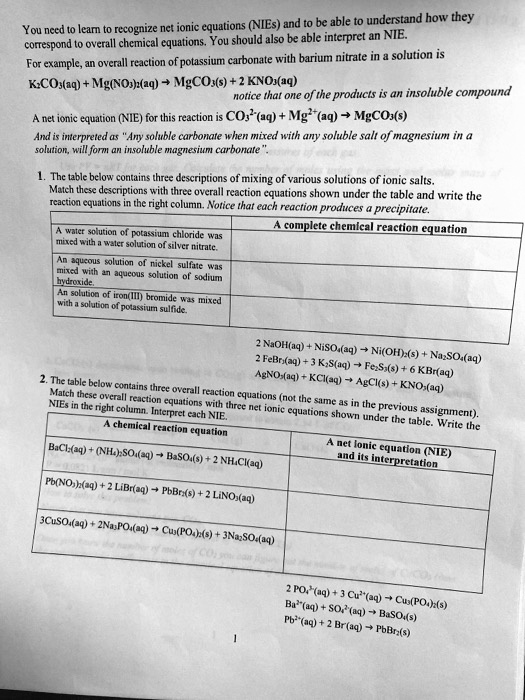 SOLVED: (NIEs) and to be able understand how they You nced eam ...