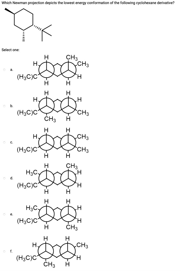 which newman projection depicts the lowest energy conformation of the ...