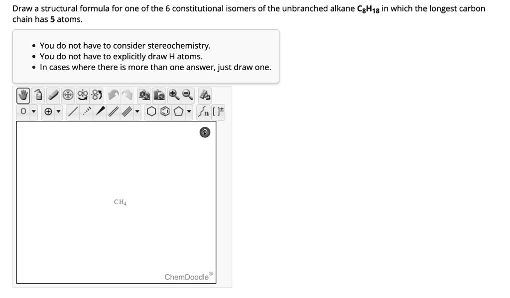 draw a structural formula for one of the 6 constitutional isomers of ...