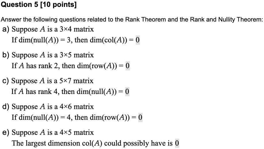 SOLVED: Question 5 [10 points] Answer the following questions related ...