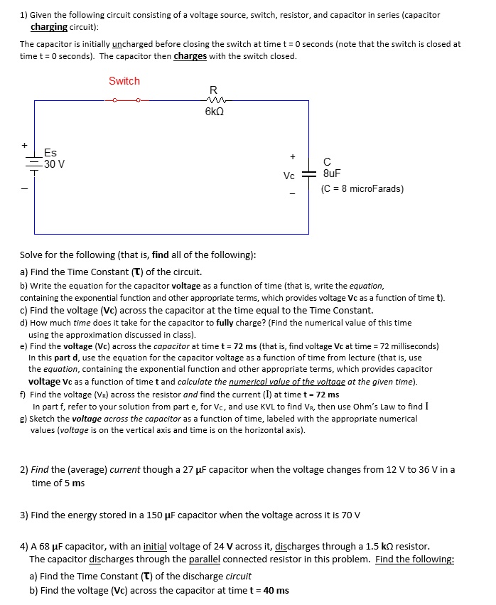 SOLVED: 1 Given the following circuit consisting of voltage scurce ... SOLVED: 1 Given the following circuit consisting of voltage scurce ...