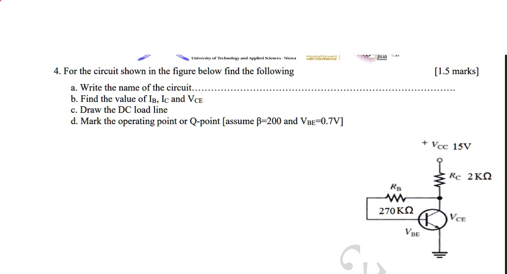 VIDEO solution: 4. For the circuit shown in the figure below, find the following: a. Write the ...