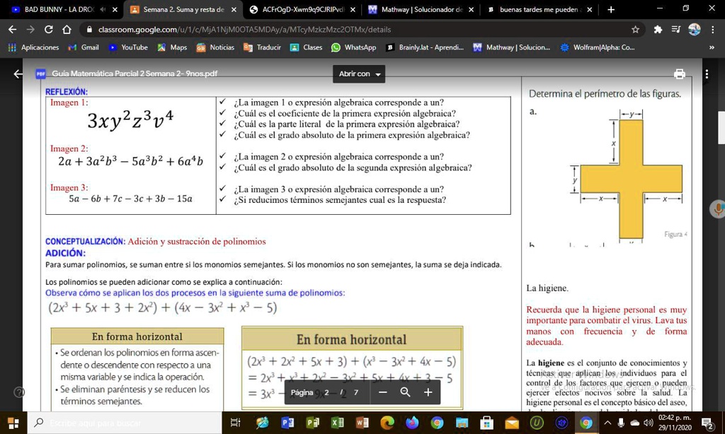 SOLVED: hola me ayuda donde dice determina el perimetro de las figuras ...