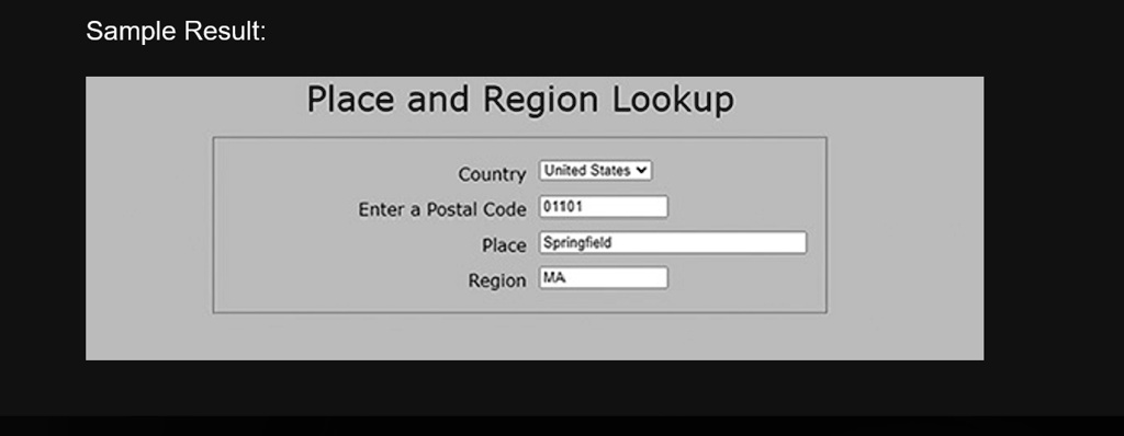 javascript instructions enhance an address form using an ajax request ...