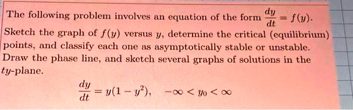 SOLVED: The following problem involves an equation of the form Sketch ...