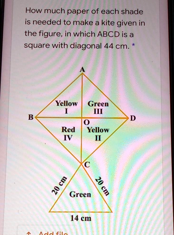 How much paper of each shade is needed to make a kite given in the ...