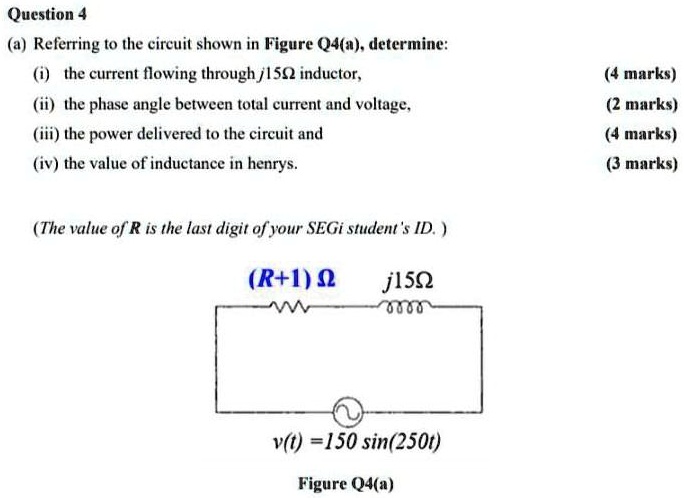SOLVED: Question 4 (a) Referring to the circuit shown in Figure QH(9). determine: the current ...