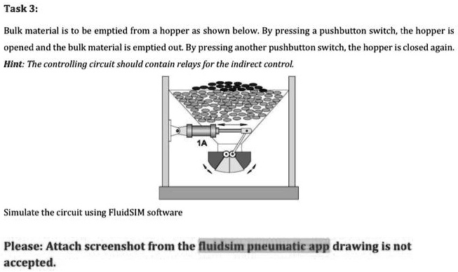 Task 3: Bulk material is to be emptied from a hopper as shown below. By ...