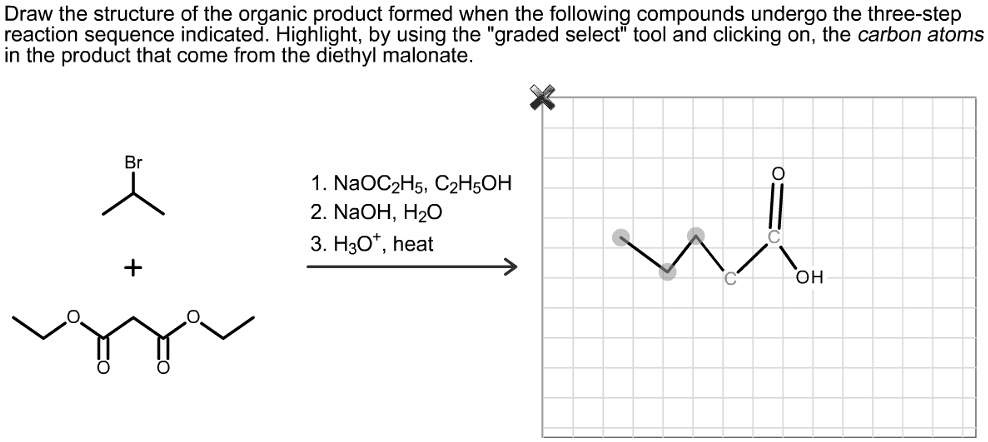 SOLVED: ' Draw the structure of the organic product formed when the following compounds undergo ...