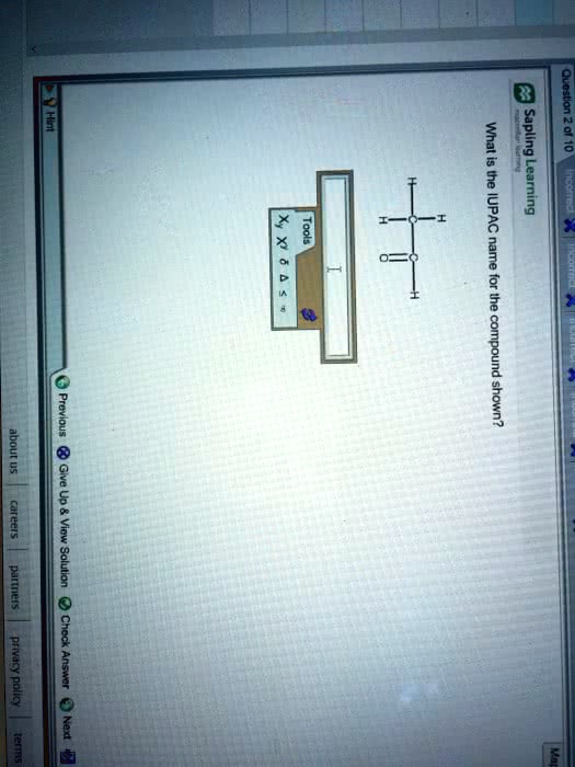SOLVED: ' Question 2 of 10 incorrect A Sapling Learning What is the ... SOLVED: ' Question 2 of 10 incorrect A Sapling Learning What is the ...
