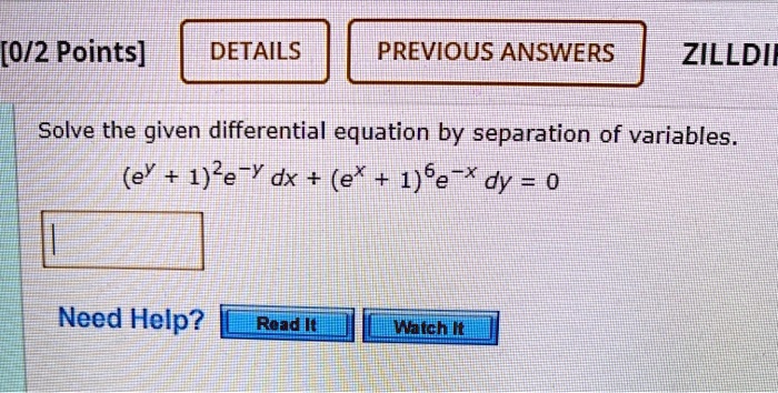 VIDEO solution: Solve the given differential equation by separation of ...