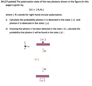 2a 17 points the polarization state of the two photons shown in the ...