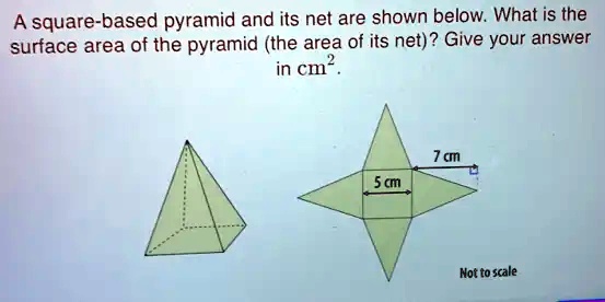 SOLVED: A square-based pyramid and its net are shown below: What is the ...