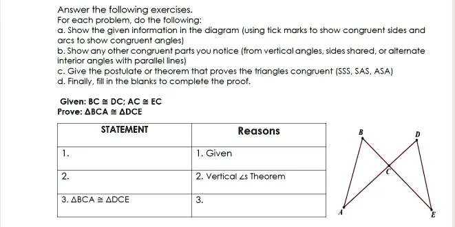 Answer the following exercises. For each problem, do the following: a. Show the given ...